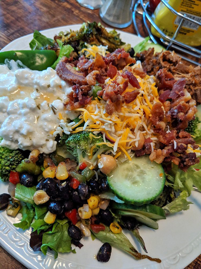 Who says BBQ can't be balanced? This loaded salad is like a greatest hits album of flavors - a little something for everyone.