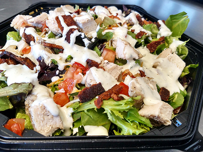 For when you want to feel virtuous... ish. This salad is the Switzerland of the menu - neutral, but still surprisingly exciting.