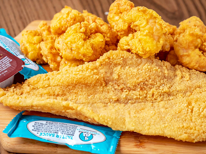 Golden-fried seafood that proves sometimes the simplest preparation lets quality ingredients shine. No fancy sauce needed when you've got technique.