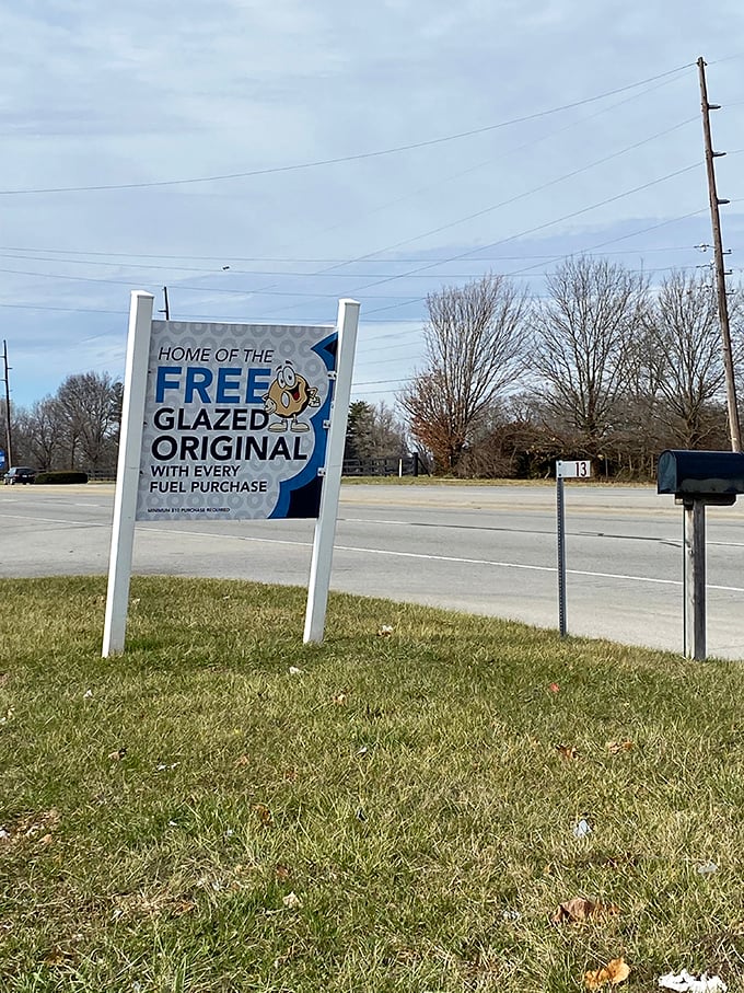 Free donut with fuel? Now that's what I call a gas station upgrade! Suddenly, filling up has never been so sweet.