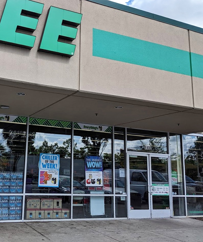 The portal to possibility&mdash;Dollar Tree's entrance beckons with weekly specials, promising Portland shoppers that affordable treasures await just beyond those automatic doors.