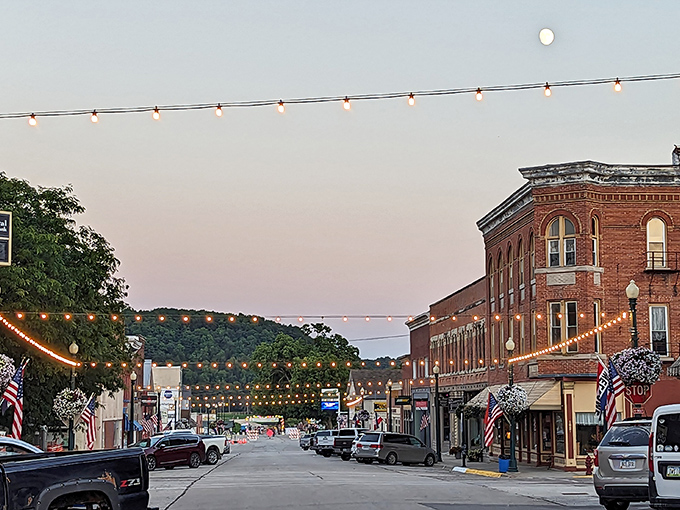 Small town charm meets big city lights. Elkader's main street could easily be the setting for the next feel-good Hallmark movie.