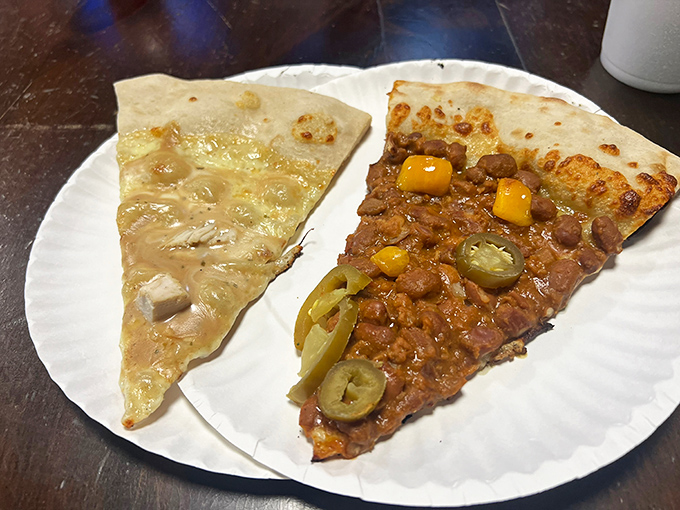 A tale of two slices! One classic, one adventurous &ndash; it's like the pizza version of "The Odd Couple," and equally entertaining.