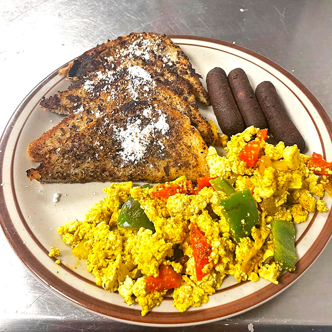 Vegan French toast: proving that plant-based can be downright decadent. It's so good, you'll forget to ask, "Where's the beef?"