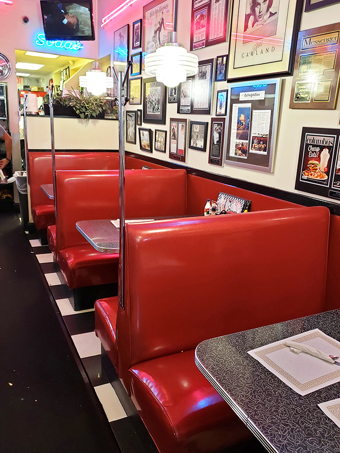 Take a seat in the lap of luxury! These vintage-style booths are like time machines to a tastier era.
