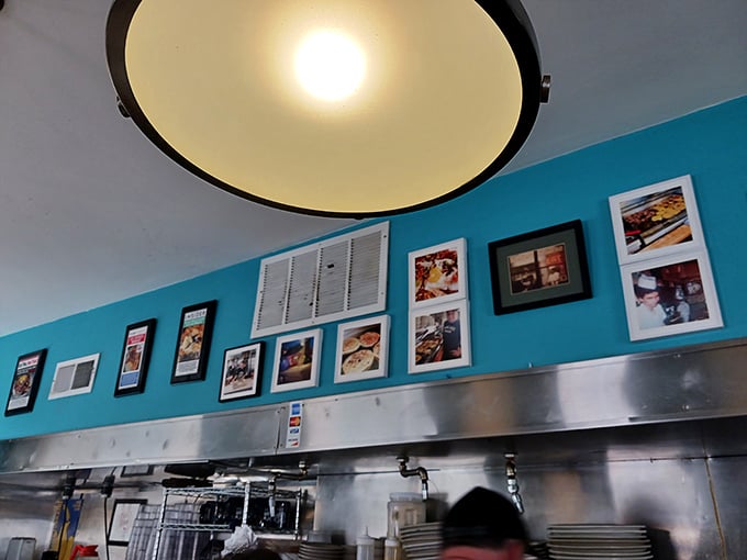 A wall of memories and meals gone by! Each photo tells a story of satisfied smiles and full bellies.