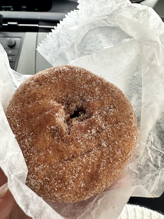 The quintessential New England treat! This apple cider donut is autumn in edible form, no leaf-peeping required.