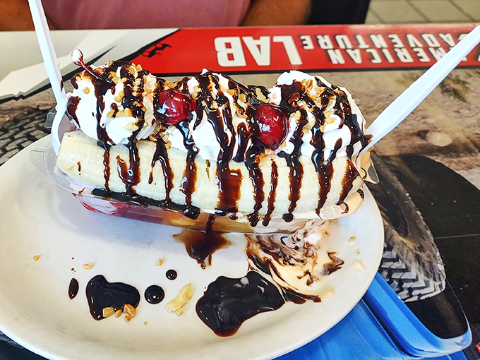 The banana split that puts the "grand" in Grand Canyon. This sweet spectacle is a dessert lover's dream, complete with a cherry on top.