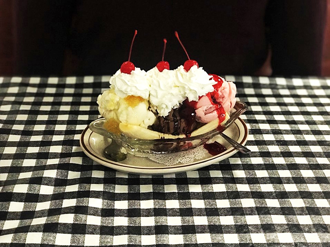 Holy split, Batman! This banana boat looks like it could sail right into your heart (and arteries).