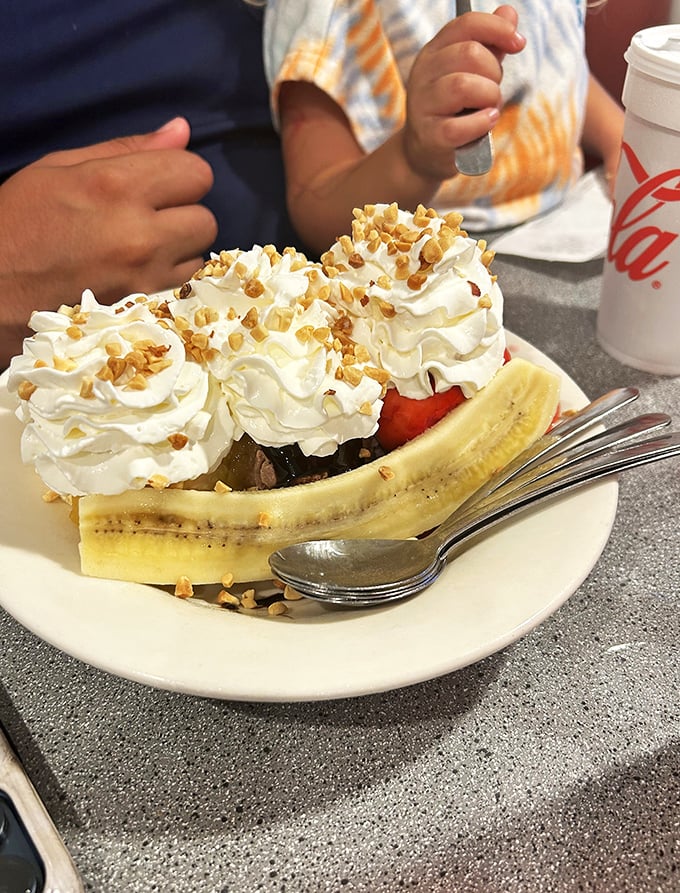Holy split, Batman! This banana boat of deliciousness isn't just dessert, it's a challenge. Are you up for it?