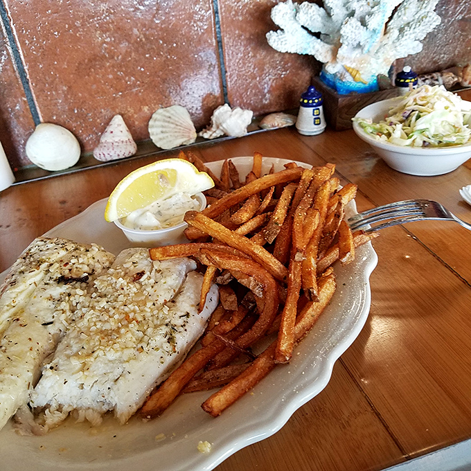 Who needs an ocean view when you've got this on your plate? This fish fillet is so fresh, it might just start swimming!