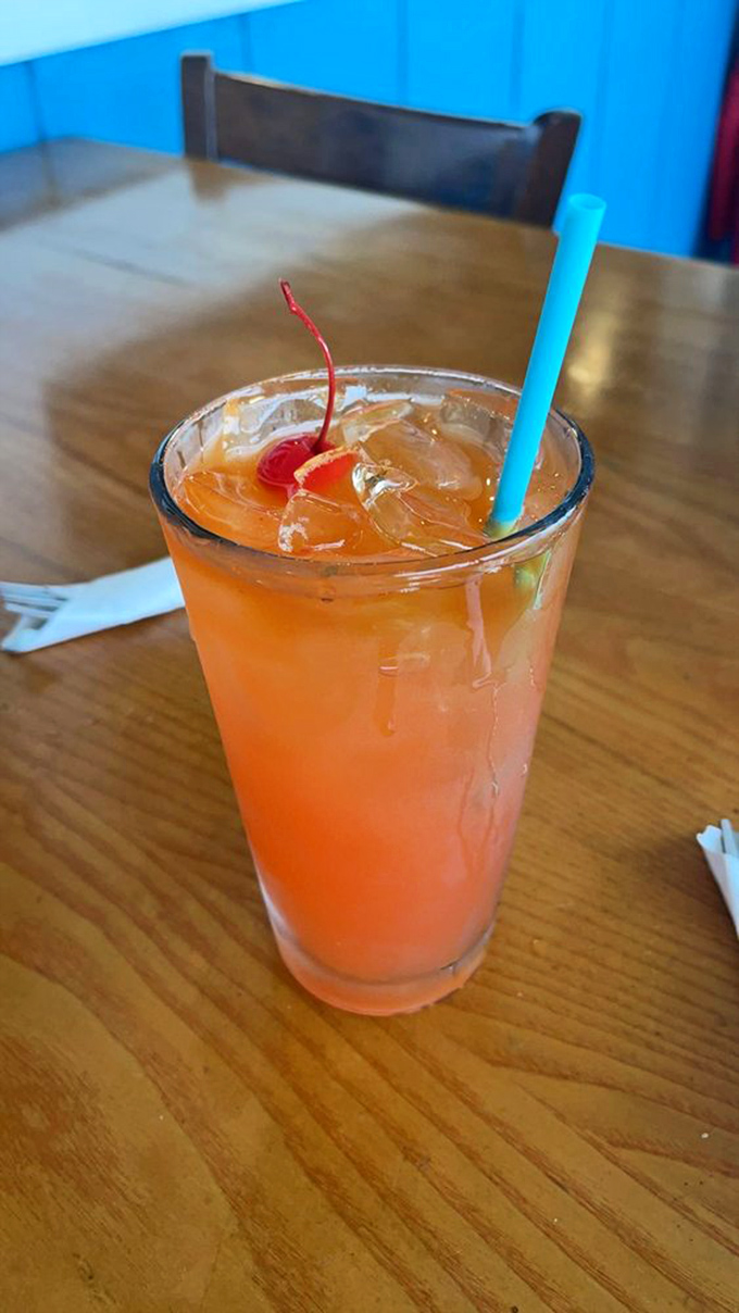 This cocktail is like a liquid postcard from paradise. No sunscreen required, just sip and enjoy the virtual vacation.