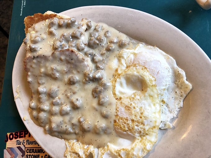 Biscuits and gravy: The South's gift to breakfast. Add a sunny-side-up egg, and you've got a plate of pure comfort.