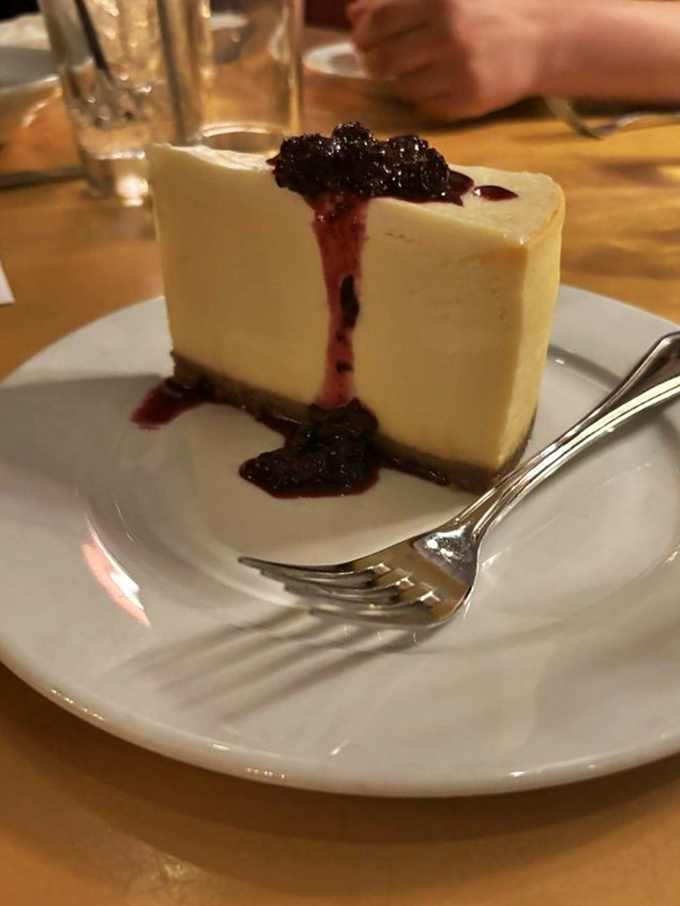 A slice of heaven on a plate. This cheesecake is so dreamy, it could star in its own rom-com.