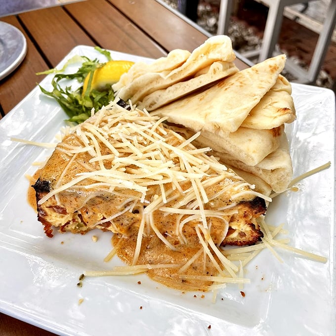 Is it dessert? Is it dinner? Who cares! This cheesy, seafood-laden dish proves that sometimes, breaking the rules tastes delicious.