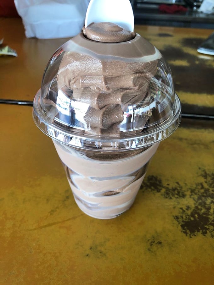 This chocolate malt isn't just a drink; it's a time machine that'll transport you straight back to your favorite childhood diner &ndash; but with better weather.