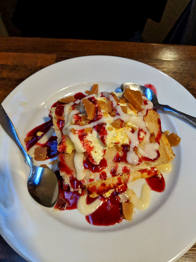 Dessert that doesn't apologize for being indulgent. This cream-topped masterpiece says "you've earned this" in every decadent bite.