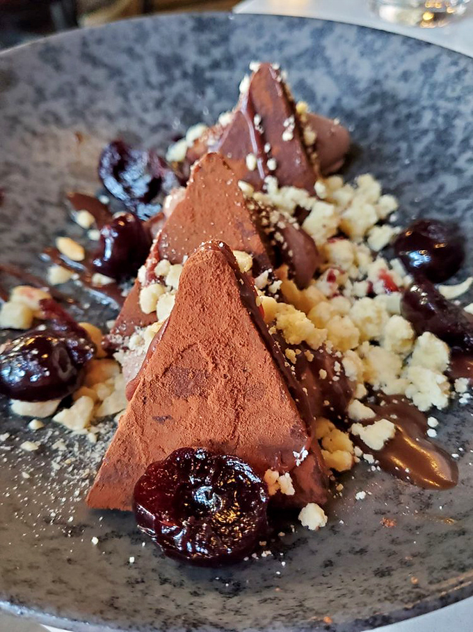 A chocolate lover's dream come true! This dessert looks so decadent, it might just make you forget about all the seafood you just devoured.
