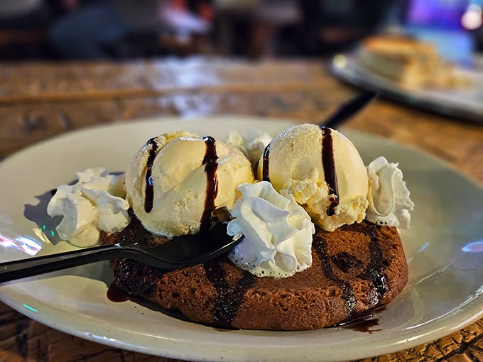 The grand finale! This dessert is proof that even after pizza, there's always room for a little sweetness.