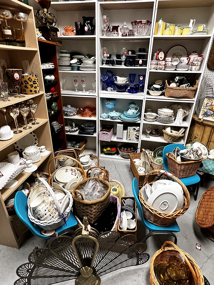 Dish out some nostalgia! This charming collection of vintage dinnerware is ready to serve up a heaping helping of mid-century memories.