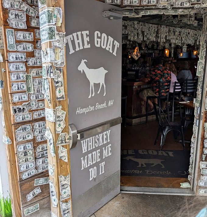 "Whiskey made me do it," says the sign. But let's be honest &ndash; those mouthwatering aromas are the real culprits behind your visit.