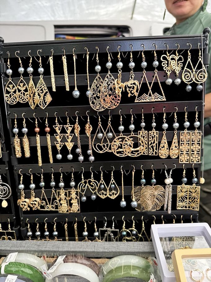 Dangling slices of paradise! These earrings are like tiny Hawaiian vacations for your ears, no sunscreen required.