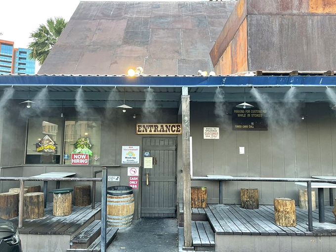 Enter at your own risk... of becoming a regular! This door is the gateway to flavor country.