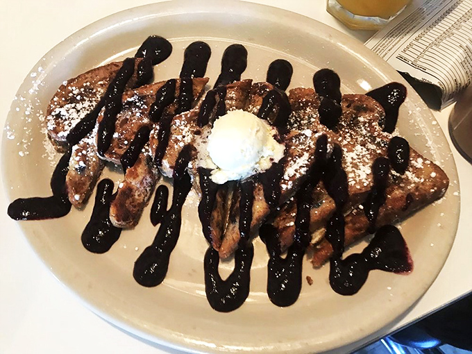 French toast that's dressed to impress. It's not breakfast, it's a black-tie affair on a plate!