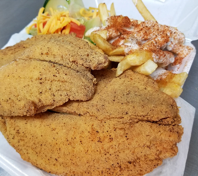 Fish so crispy, it could star in its own ASMR video. This golden-brown beauty is the catch of the day, every day.