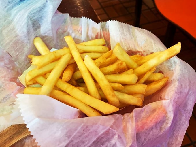 Golden fries that achieve that perfect balance of crispy exterior and fluffy interior&mdash;the unsung heroes of any proper wing feast.