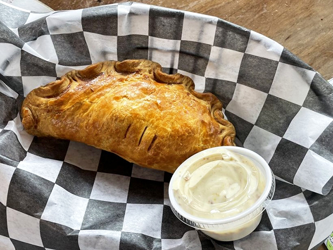 Flaky, golden, and filled with mystery &ndash; it's the James Bond of hand pies, licensed to thrill your taste buds.