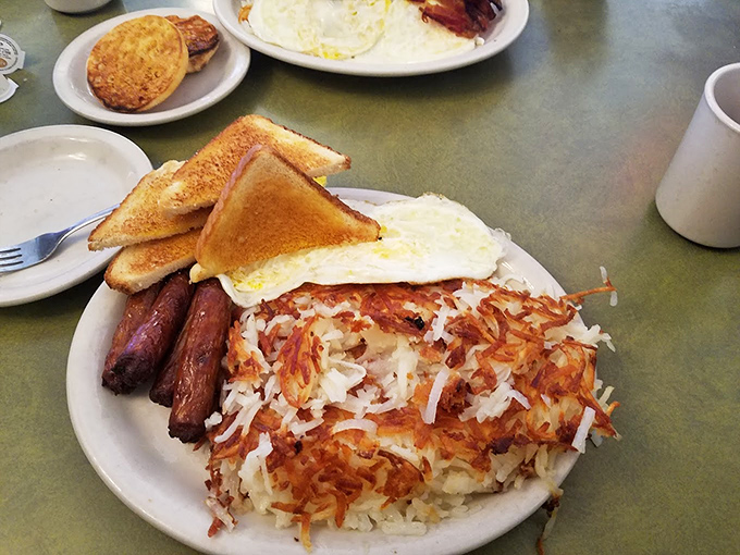 Hash brown heaven! This crispy, golden platter is the kind of breakfast that makes you set your alarm early... even on weekends.