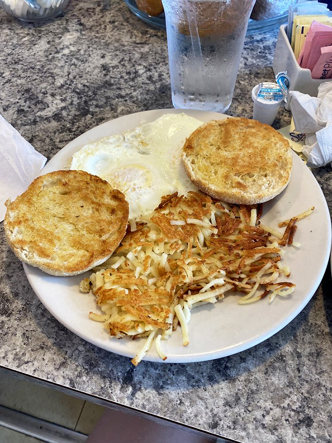 Hash browns or golden treasure? These crispy spuds are the unsung heroes of breakfast, ready to steal the show from those fancy eggs.