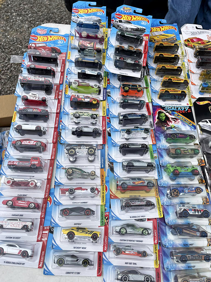 Hot Wheels heaven! This miniature car lot is every kid's dream (and let's face it, plenty of adults' too). Ready, set, collect!