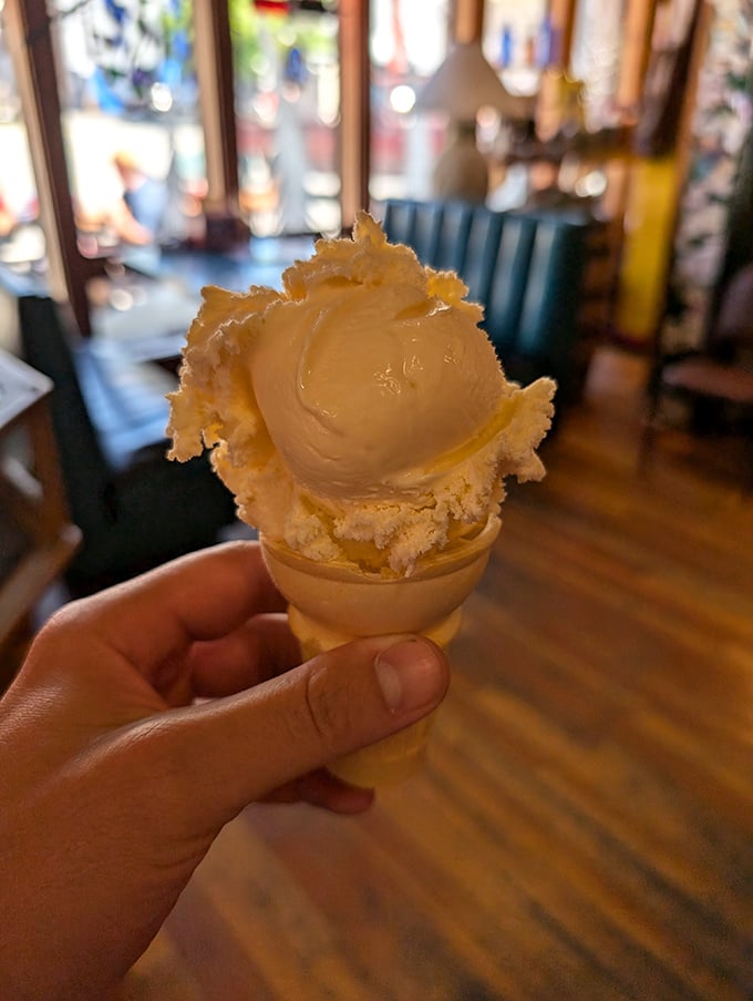 I scream, you scream, we all scream for... whatever this heavenly flavor is! Each lick is like a cold, creamy hug for your taste buds.