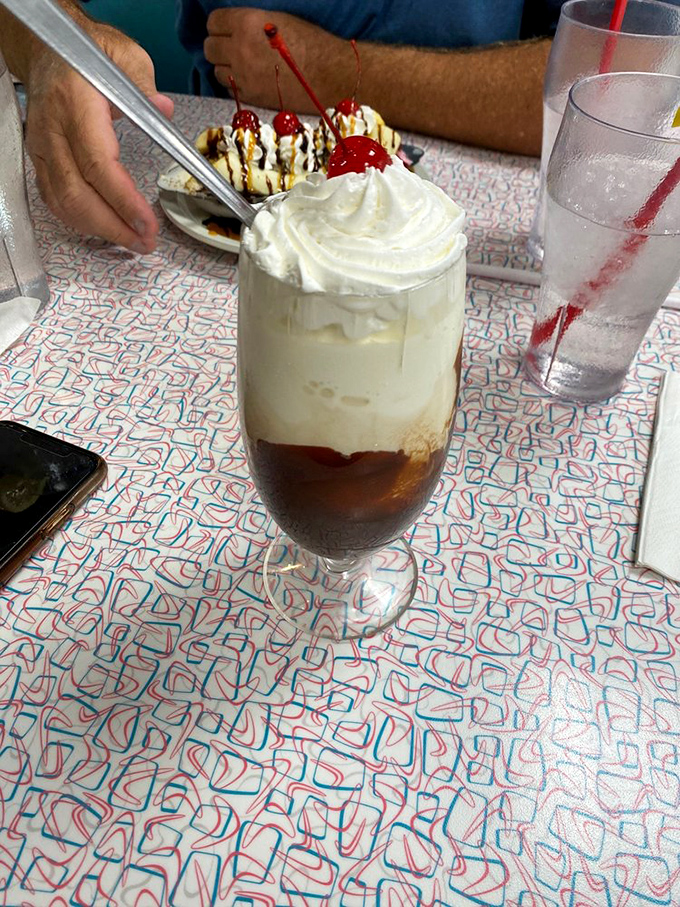 I scream, you scream, we all scream for... this masterpiece! This sundae is the Mt. Everest of ice cream &ndash; a challenge worth conquering.