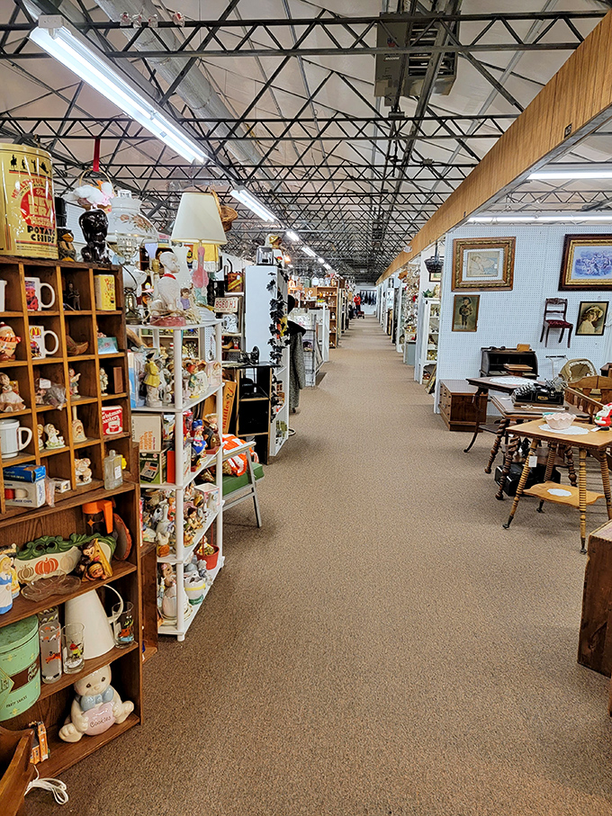 Endless aisles of curiosities. It's like someone took the Internet and turned it into a real place, minus the cat videos.