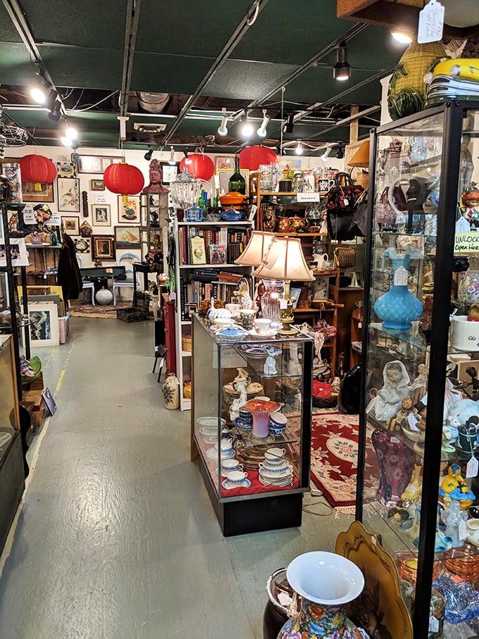 "The grand entrance that promises adventure. It's like the Wonka factory for antique enthusiasts &ndash; golden ticket not required!"