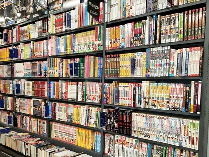 Manga madness! This colorful corner is where Japanese comics meet Hawaiian chill. It's like Tokyo and Honolulu had a paper baby.