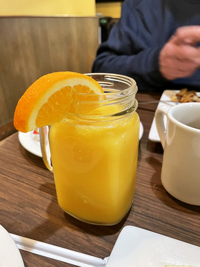 Sunshine in a glass! This fresh-squeezed orange juice is like California in liquid form &ndash; bright, refreshing, and full of zest.