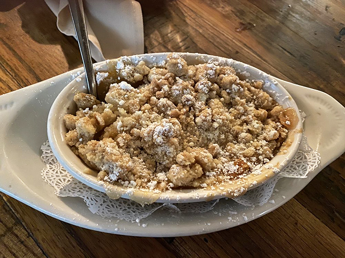 Is it a peach cobbler or a work of art? Either way, this dessert is begging to be Instagrammed... right after I devour it.
