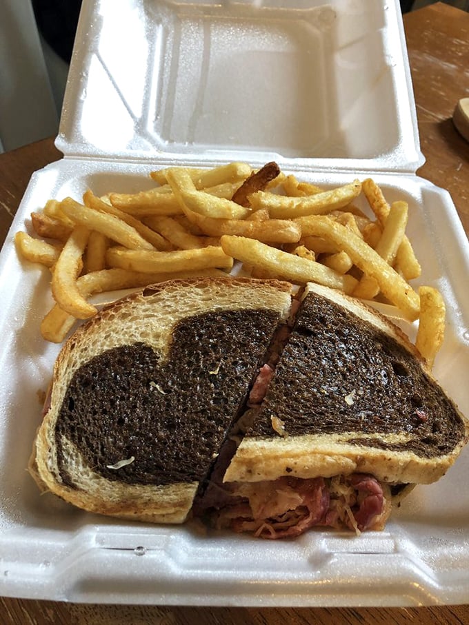 The Reuben that launched a thousand cravings! This sandwich is so good, it might just spark a new Boston Tea Party &ndash; but with corned beef instead of Earl Grey.