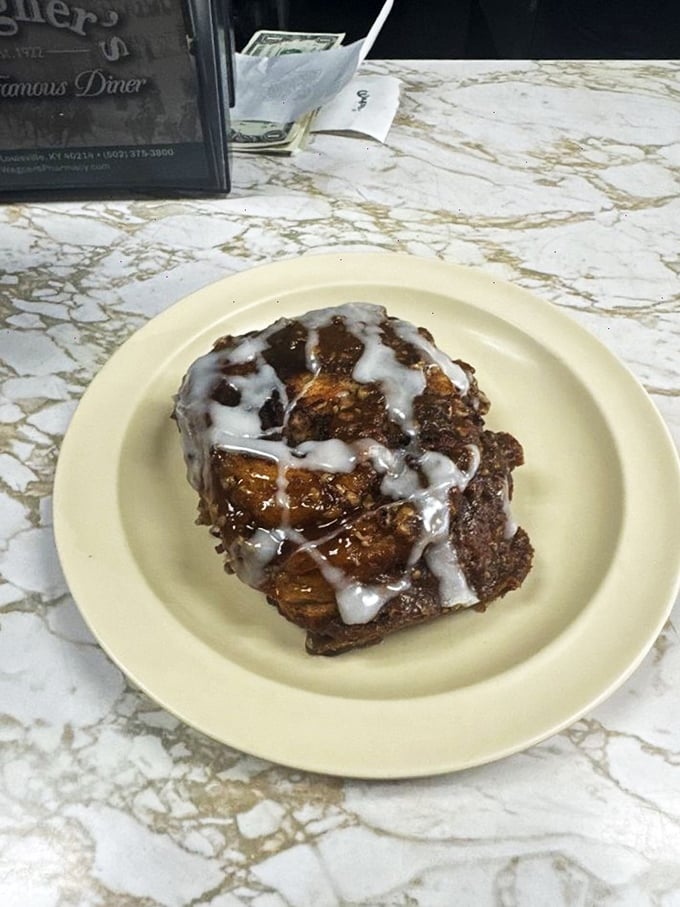 Sweet victory: This sticky bun is the trophy every taste bud dreams of winning. Calories don't count on race day!