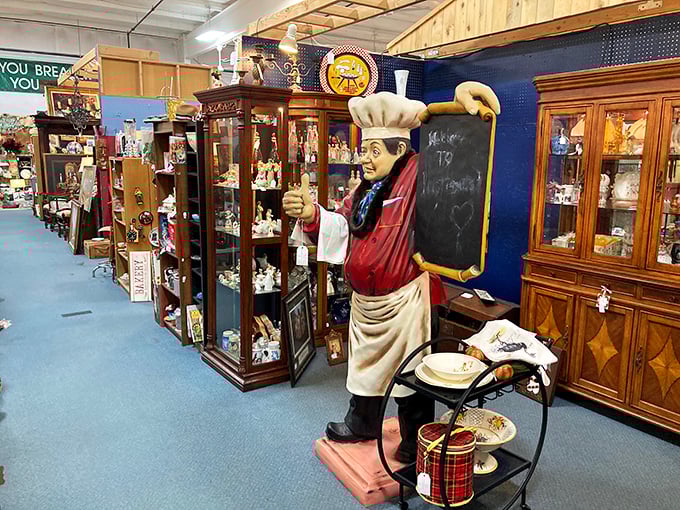 Bon app&eacute;tit! This jolly chef statue is serving up a heaping helping of kitsch, with a side of "where on earth would I put this?"