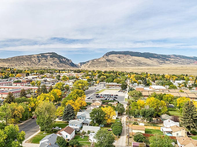 Cody from above: A bird's eye view of where the West is still wild. It's like Google Earth, but with more cowboy spirit!