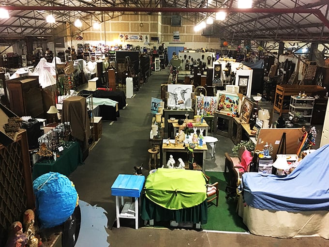 Bird's eye view of a bargain hunter's paradise. It's like "Where's Waldo?" meets "Antiques Roadshow" &ndash; can you spot the hidden gem?