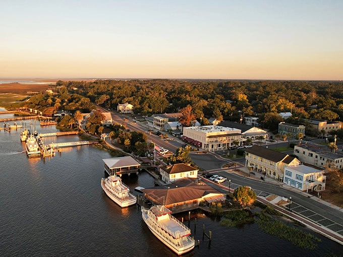 A bird's eye view of paradise. St. Marys spreads out like a patchwork quilt of history, nature, and Southern charm, inviting you to dive right in.