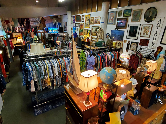 A bird's-eye view of vintage paradise. It's like Where's Waldo, but instead of finding a guy in stripes, you're hunting for your next conversation piece.