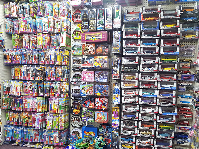 Toy paradise where nostalgia comes with price tags. Find the action figures you begged for as a kid but your parents never bought.