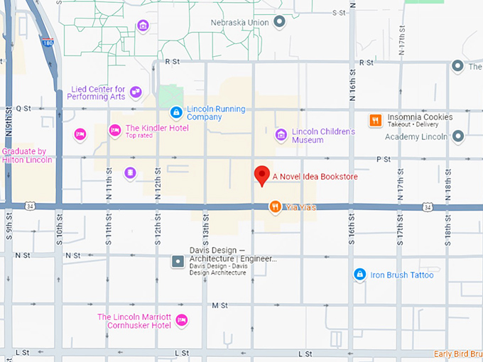 16 a novel idea bookstore map